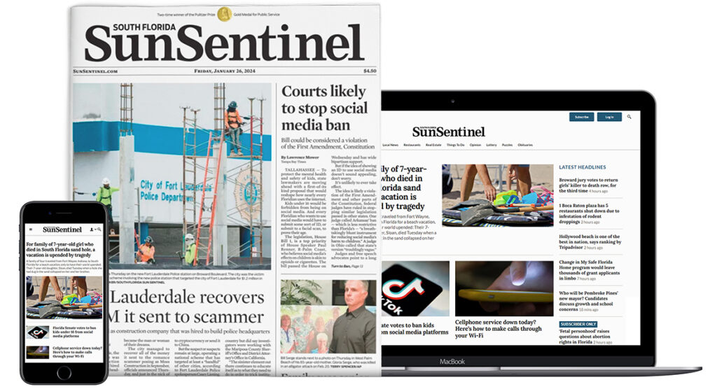 South Florida Sun-Sentinel Subscriptions & Home Delivery | Subscriber ...